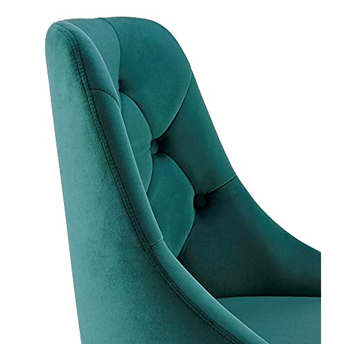 Modway Distinct Tufted Swivel Performance Velvet Office Chair, Gold Teal 20.5 x 23 x 32