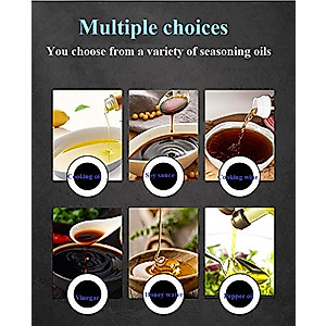 Olive Oil Dispenser Bottle, Liquid Condiment Container, 17 Oz Vinegar Dispensing Cruets With Dripless Capped Spout, Glass Decanter for Kitchen with Degree Scale (17 OZ)