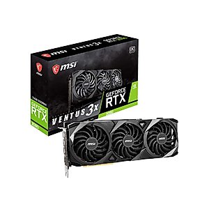 MSI RTX 3090 Ventus 3X 24G OC Graphics Card 24 GB GDDR6X 384 Bit 7680 X 4320 Pixels PCI Express Gen 4