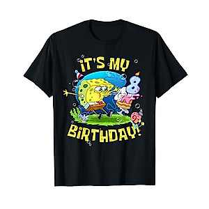 Mademark x SpongeBob SquarePants - Spongebob It's My 8th Birthday Cake Eight Years Spongebob T-Shirt