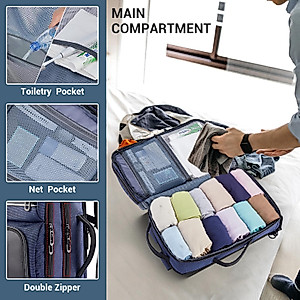 VPBAGE 40L Travel Luggage Backpack with Laptop Compartment, Personal Item Bag for Men, Carry on Luggage Daypack with USB Charging Port, Alternative to Suitcase