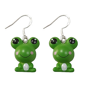 ROSTIVO Frog Dangle Earrings for Women Cute Summer Animal Earrings