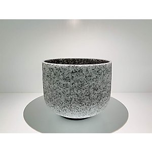Obsidian Gemstone Fusion Crystal Singing Bowl A Third Eye Chakra 8 inch with Free Rubber Mallet or Suede striker and O ring