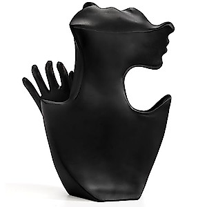 SOUJOY Jewelry Mannequin Stand Set, Earring Display with Hand, Resin Bust Holder Organizer for Show Jewelry, Necklace, Earrings, Rings