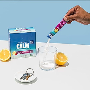 Natural Vitality Calm, Magnesium Citrate Supplement, Anti-Stress Drink Mix Powder - Gluten Free, Vegan, & Non-GMO, Raspberry Lemon, 0.12 oz, 30 Packets