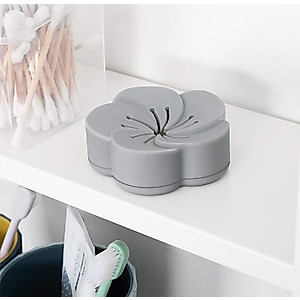 AKOAK 2 Pcs Flower Aromatherapy Box Wardrobe Deodorant Box, Home Bedroom Toilet Toilet Deodorant Aromatherapy Storage Box (Gray)