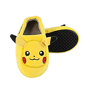 Pokemon Pikachu Slippers for Boys and Girls 3D Character Kid's Footwear 30 EU Yellow