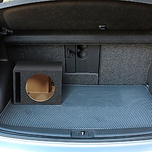 QPower 10 Inch Subwoofer Box, Vented Speaker Box for In-Car Audio