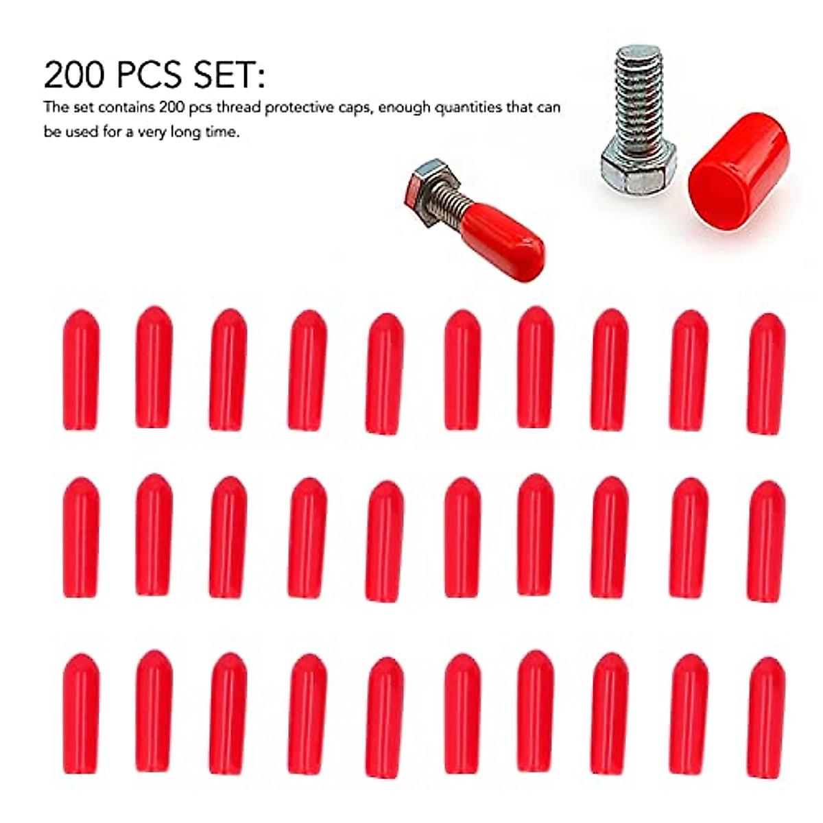 Screw End Cap, Thread Protector Flexible Corrosion Resistance Oil Proof for Flanges(5mm/0.2in)