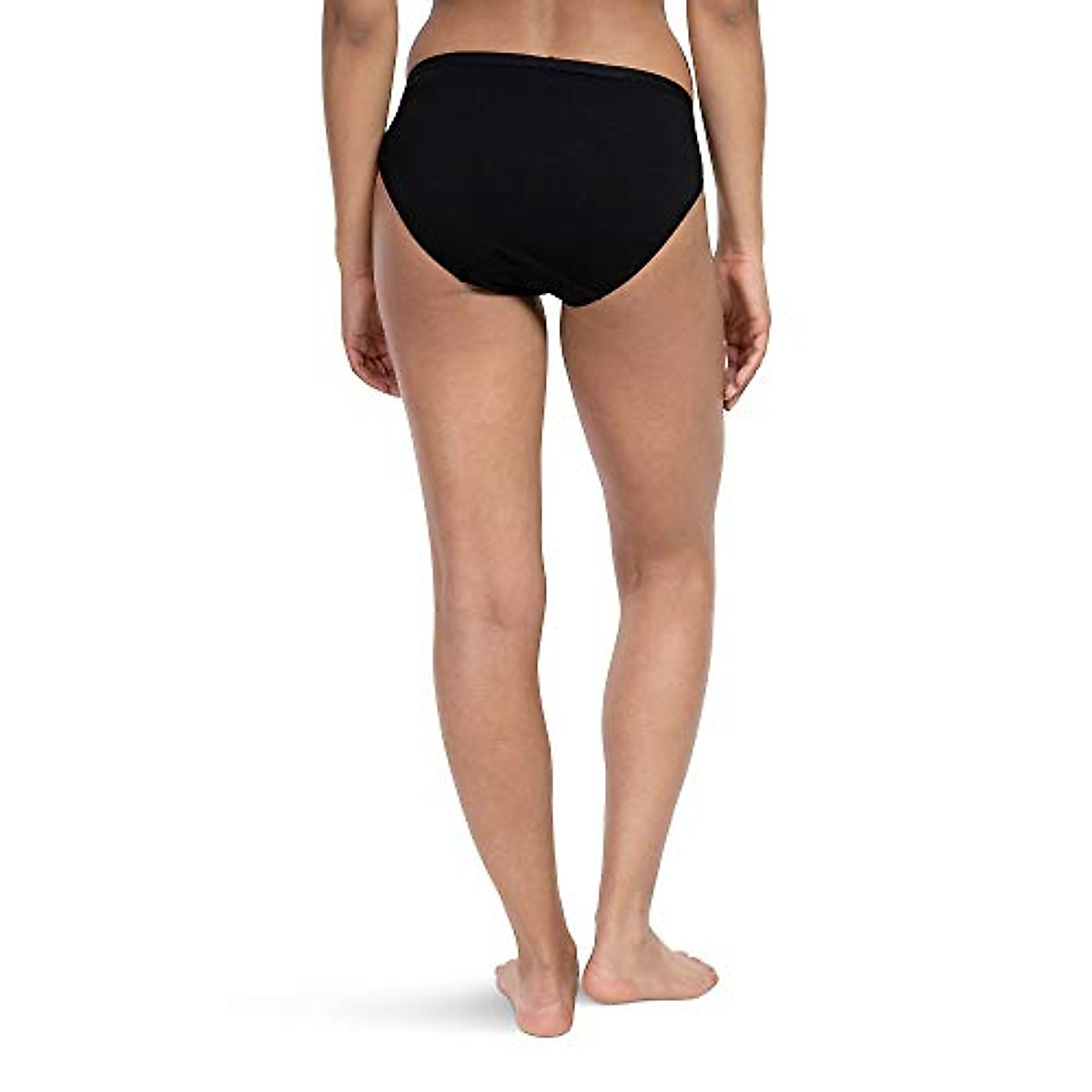 Woolly Clothing Women's Merino Wool Bikini Brief - Ultralight - Wicking Breathable Anti-Odor - Black size:X-Small