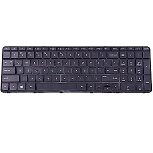 SUNMALL Mate Laptop Keyboard with Frame Compatible with HP Pavilio 15-f 15-g 15-r 15-e 15-f387wm 15-d035dx 15-f233wm 15-f272wm 15-f010wm 15-n290nr 15-e 15-f222wm 15-f271wm US Layout