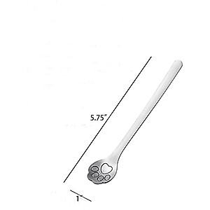 KiaoTime Coffee Spoon Rests and Spoon - Ceramic Cute Cat Spoon Rest Teaspoon Holder Coffee Station Decor Coffee bar Coffee Stirrers Holder for Home Kitchen Accessories