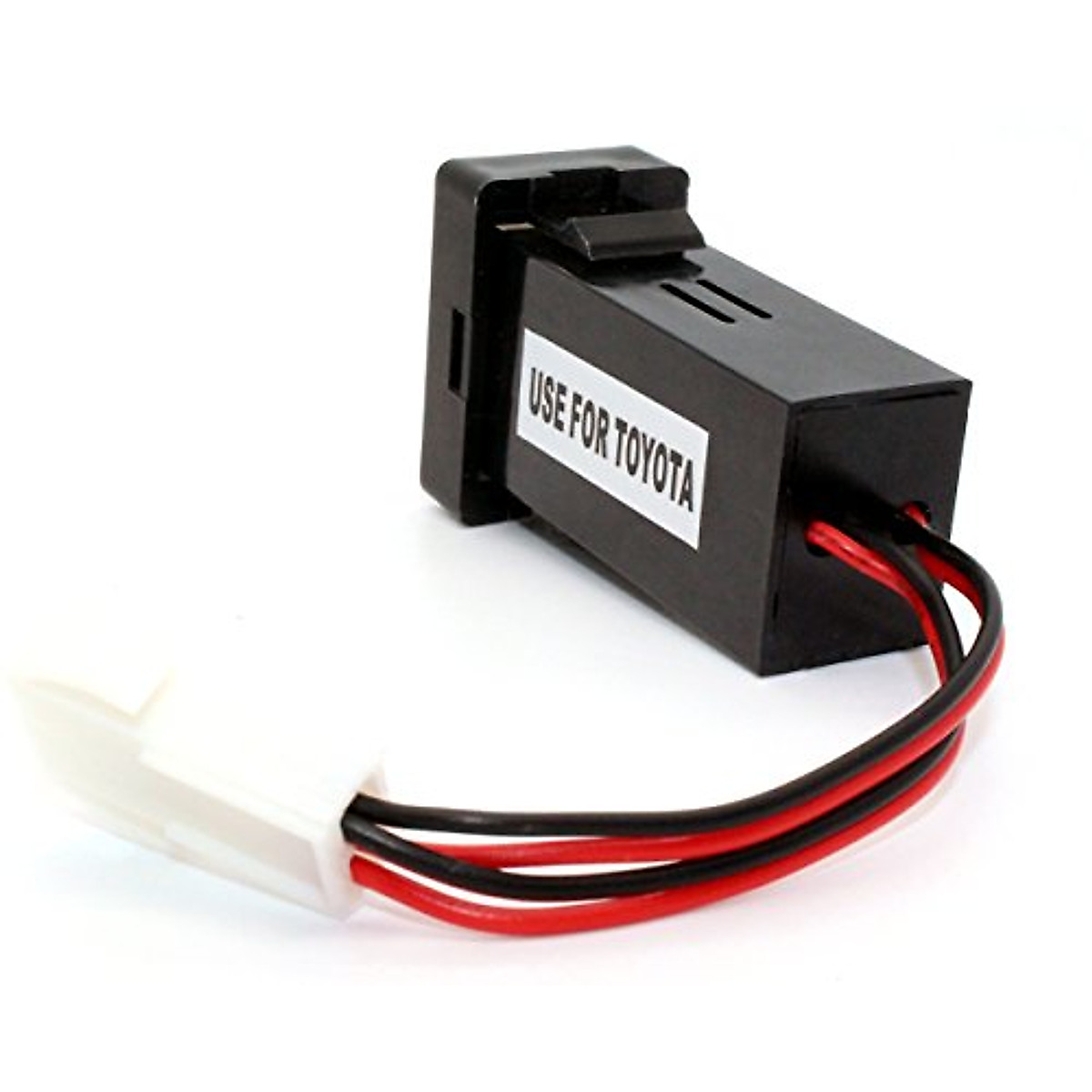 Cllena Car 12V 24V to 5V 3.1A Dual USB Ports Dashboard Mount Charger Blue Light for Toyota (2.1/1.2A-2)