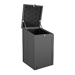 CoscoProducts COSCO 88333BGY1E BoxGuard Large Lockable Package Delivery and Storage Box, 6.3 cubic feet, Black/Grey