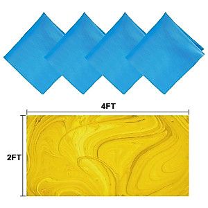 AFWADFWA Decorative Fluorescent Light Covers for Ceiling Lights Yellow Gold Oil Paint Abstract Oil Paint Yellow Gold Oil Paint for Light Covers for Ceiling Lights Classroom Office Home Decor 4 x 2 ft