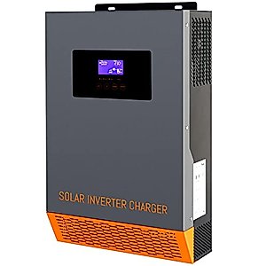 PowMr Solar Inverter 5500W 48V to 230Vac,Off-Grid Hybrid Power Inverter Built-in 110A MPPT Controller, Max.PV Input 6000W, 500V and fit for Lead-Acid, Lithium and no Battery