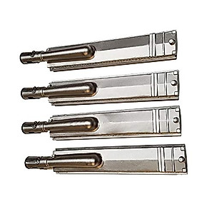 Outdoor Bazaar Set of Four Heavy Duty Cast Stainless Steel Burners for Premium Gas Grills from Bull, Cal Flame and Other Manufacurers