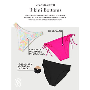 Victoria's Secret Mix-and-Match High Waisted Bikini Bottom, Swimsuit for Women, Floral Full Coverage Bathing Suit Bottoms for Women, (L)