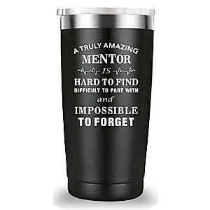 Mamihlap A Truly Amazing Mentor is Hard To Find Travel Mug Tumbler.Mentor Gifts.Thank you,Leaving Appreciation Retirement Gifts for Mentor Manager Boss Men Women.(20 oz Black)