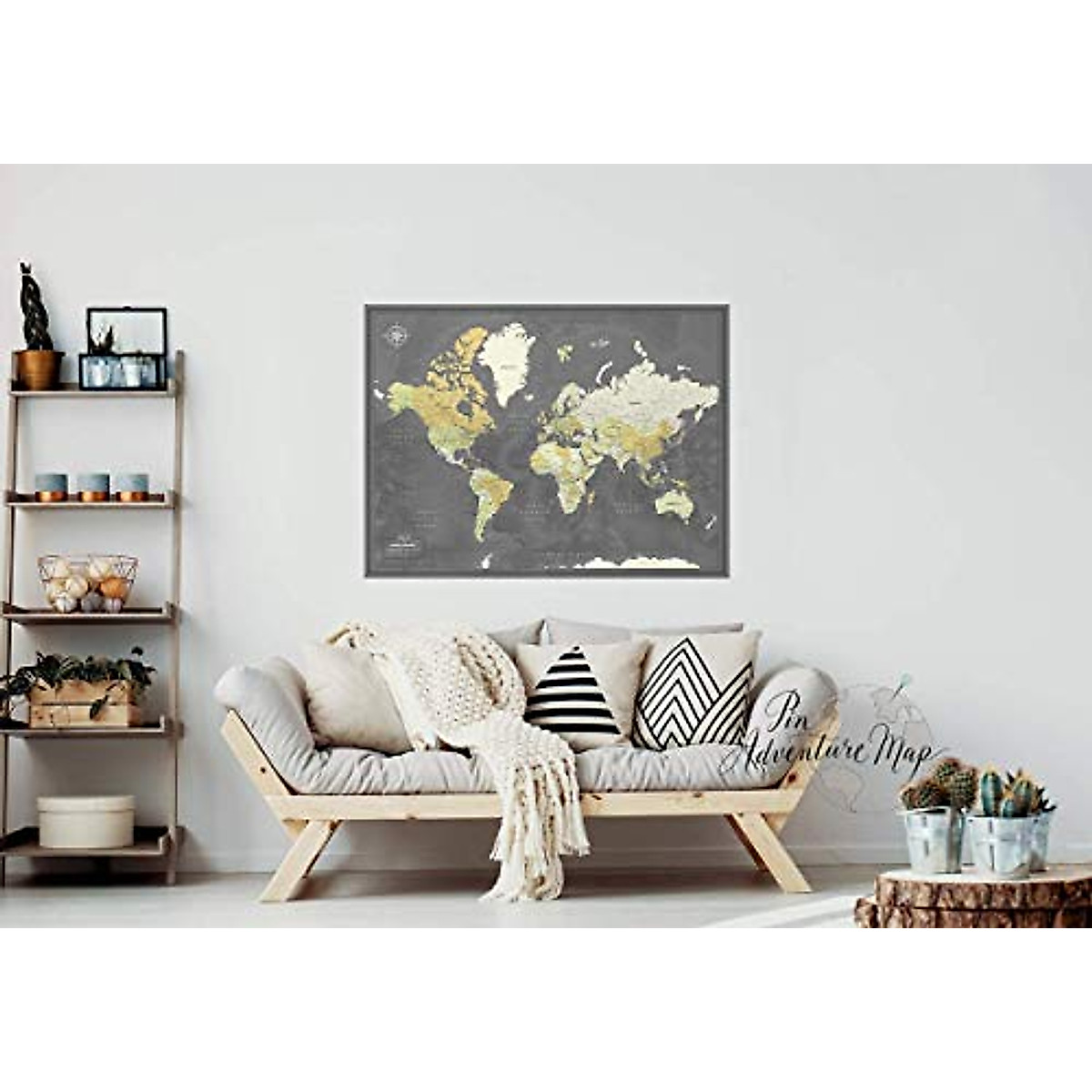 World Map Poster with Pins for Travel Tracking | Push Pin Travel Map Poster for travel tracking (32 x 24)