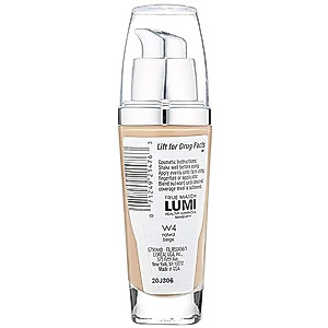 L'Oreal Paris True Match Lumi Healthy Luminous Makeup, W4 Natural Beige, 1 fl; oz.