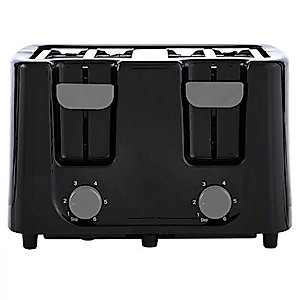 Continental Electric CE-TT029 Toaster, 4 Slice, Black