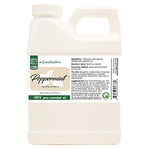 Peppermint 100% Pure Therapeutic Grade Essential Oil-16 fl oz, Perfect for Aromatherapy Diffusers, Candle Making, Soap Making