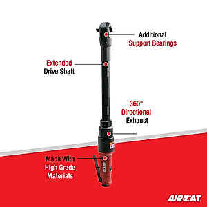 AIRCAT 808-15-25-A 1/4"" 15"" extended ratchet 30 ft-lb of Torque 200 RPM