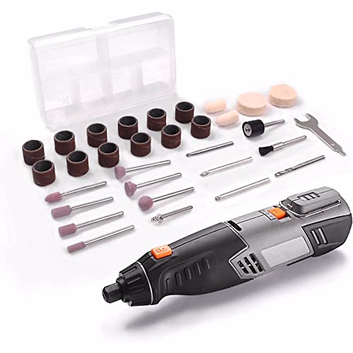 Rotary Tool, 4V Cordless Mini Rotary Multi-Tool Kit with 2 Variable Speed, 31pcs Accessories Kit for Carving, Engravingand Polishing
