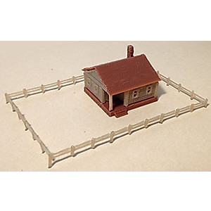 Outland Models Train Railway Layout Country Cottage House with Fencings Z Scale