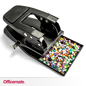 Officemate Heavy Duty 2-Hole Punch, Padded Handle, Black, 50-Sheet Capacity (90082), Model Number: OIC90082