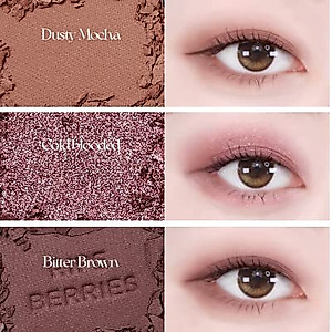 HOLIKA HOLIKA My Fave Vibe Eye Palette 02 Ripe Berries | Matte, Shimmer, Glitter, Eye Shadow, 12 Blendable Shades, Makeup, Kbeauty, Daily, Point, Cool tone, High Pigment