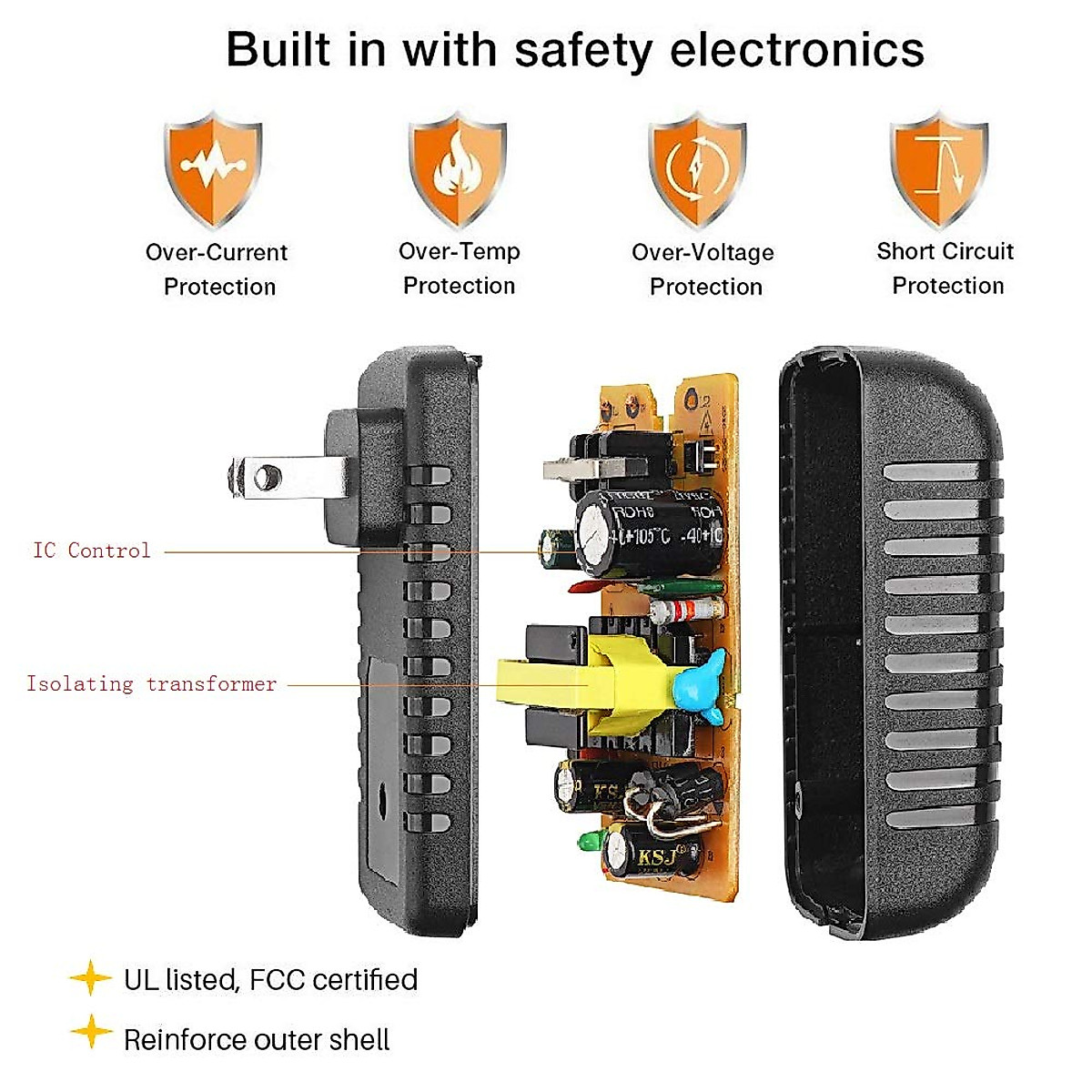 Molshine Compatible for Brother P-Touch Label Maker AD24 AD-24 PT-D210 PT-D200 PT-1880 PT-2730 PT-1230 PT-1290 9V AC DC Power Supply Adapter ((4.9ft))