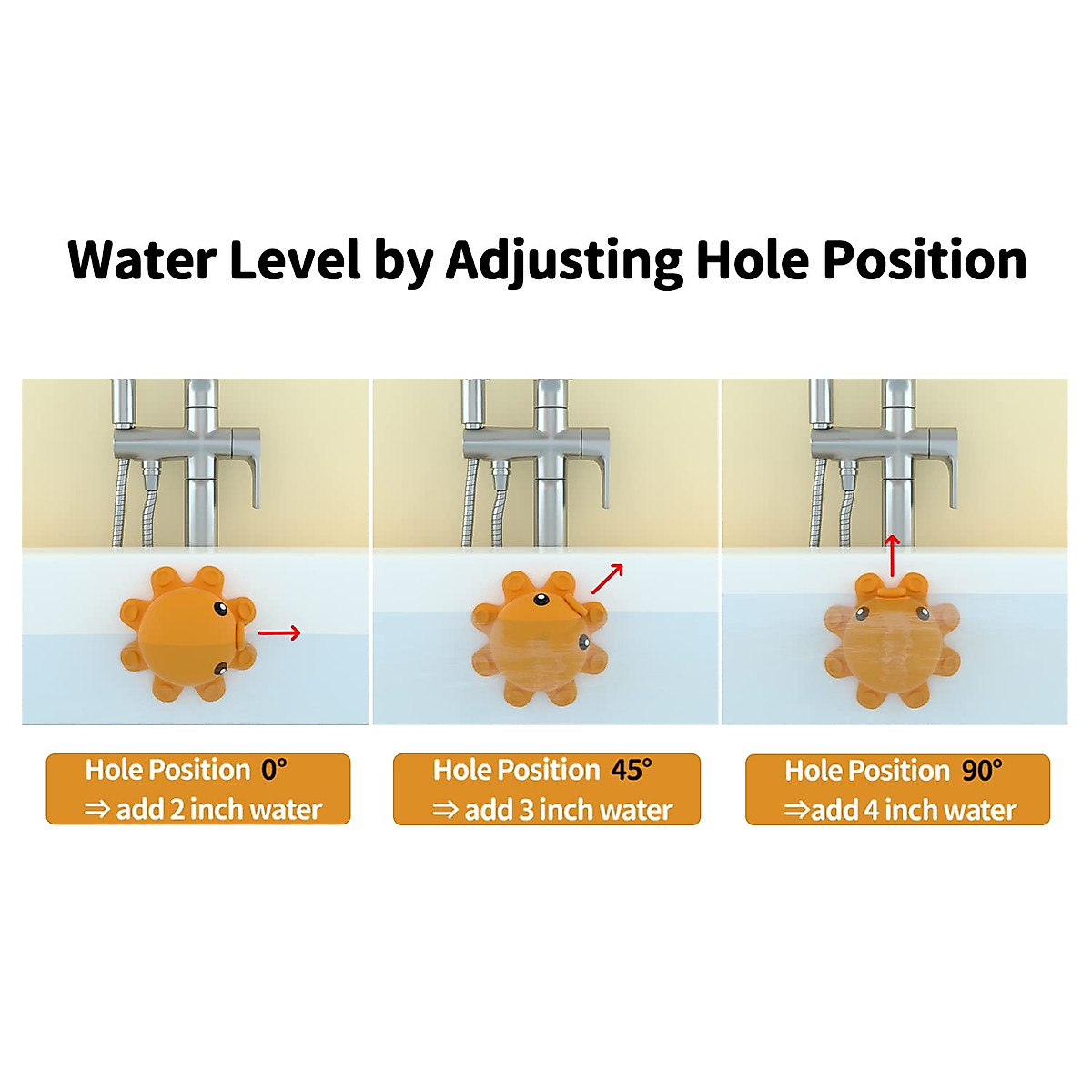 Bathtub Overflow Drain Cover Tub - tub Overflow Drain Cover, Soak Bath Overflow Drain Cover, Bathroom Spa Accessories, Adds Inches of Water for Deeper Bath (Silicone, Yellow)