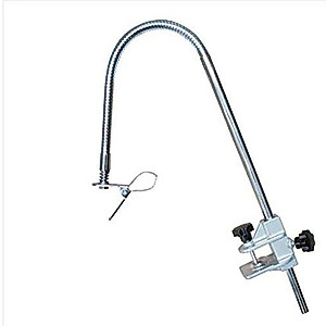 SudaTek Heavy Duty Dog Pet Grooming Table Hair Dryer Stand Hose Tube Holder Hands-Free Stainless Steel Groomers Adjustable Third Arm with Clamp