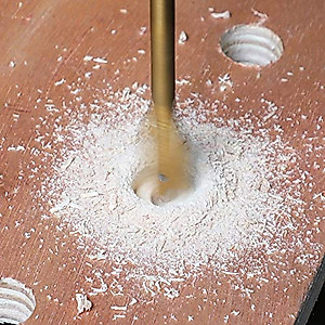 COMOWARE Spade Drill Bit Set- Paddle Flat Bits, Hole Cutter, Titanium Coating, Carbon Steel, Woodworking, 6-Pieces, 3/8"-1"