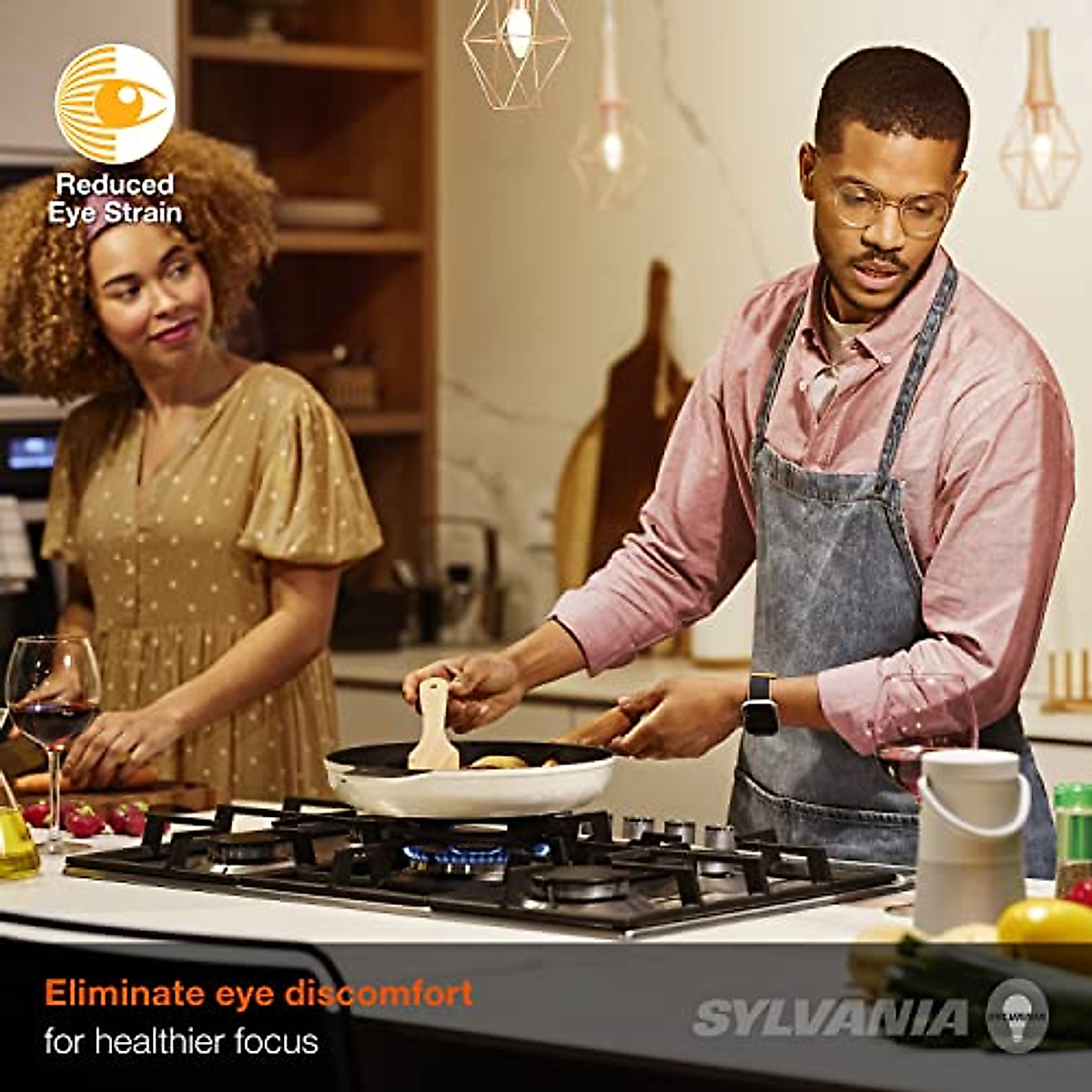 LEDVANCE Sylvania Reduced Eye Strain B10 LED Light Bulb, 40W = 4W, 13 Year, Medium Base, Dimmable, Clear, 2700K, Soft White - 12 Pack (41227)