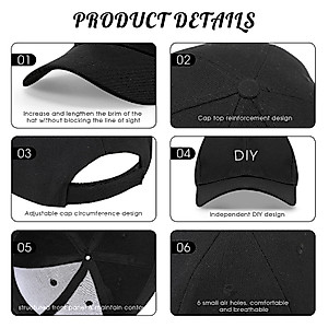 36 Pcs Black Baseball Cap Blank Trucker Hats Bulk Adjustable Denim Plain Dad Hats Unisex Sport Cap for Men Women(Black)