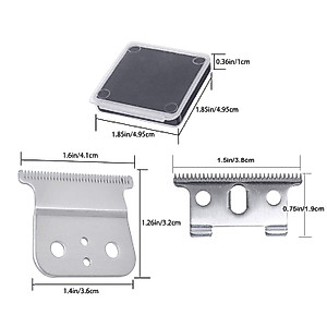 04521 T-Outliner Replacement Blade kit for Compatible with Andis Deep Tooth T-Outliner Carbon Steel Trimmer for Model GTO/GO/SL and SLS Hair/Beard Trimmers with Barber Blade Sponge(2 Set)