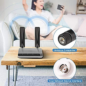 Bingfu 4G LTE Antenna 9dBi SMA Male Cellular Antenna (2-Pack) Compatible with 4G LTE Wireless CPE Router Hotspot Cellular Gateway Industrial IoT Router Trail Camera Game Camera Outdoor Security Camera