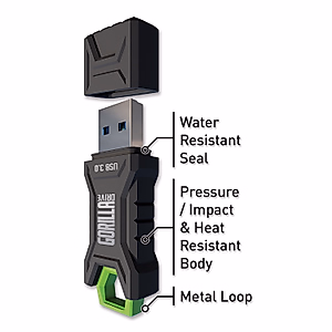 GorillaDrive 3.0 Ruggedized 64GB USB Flash Drive (5-Pack)