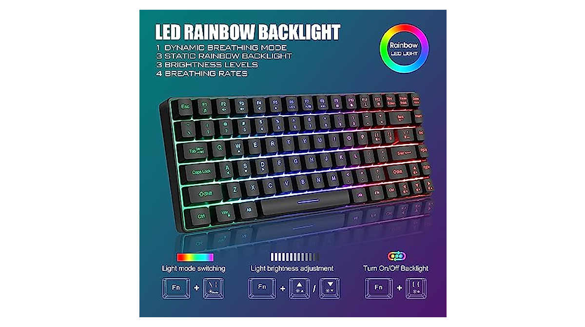 RedThunder K84 Wireless Keyboard & Mouse Combo - TKL Gaming