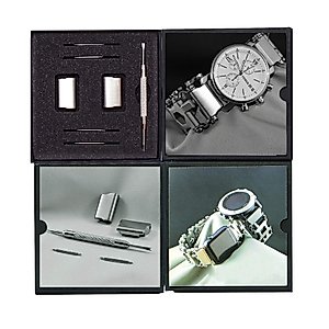 Link- watch adapter compatible with LEATHERMAN TREAD - Stainless Steel (compatible with Apple watch 44mm/ 42mm, Stainless Steel, TREAD)