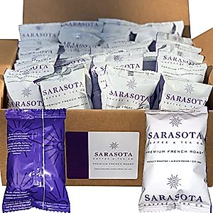 Sarasota Coffee & Tea Co. Signature Dark European 2.5 oz Coffee Packets, Gourmet Colombian Bulk Coffee, Office Coffee, 12 Cup Coffee Packs, Medium Roast, Single Pot Bags For Drip Coffee Makers, 36 Count