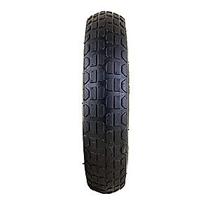 Marathon 14.5" Universal Replacement Wheelbarrow Wheel with Adapter Kit, Black