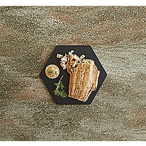 Epicurean Hexagon Display/Serving Board, 9-Inch by 8-Inch, Slate