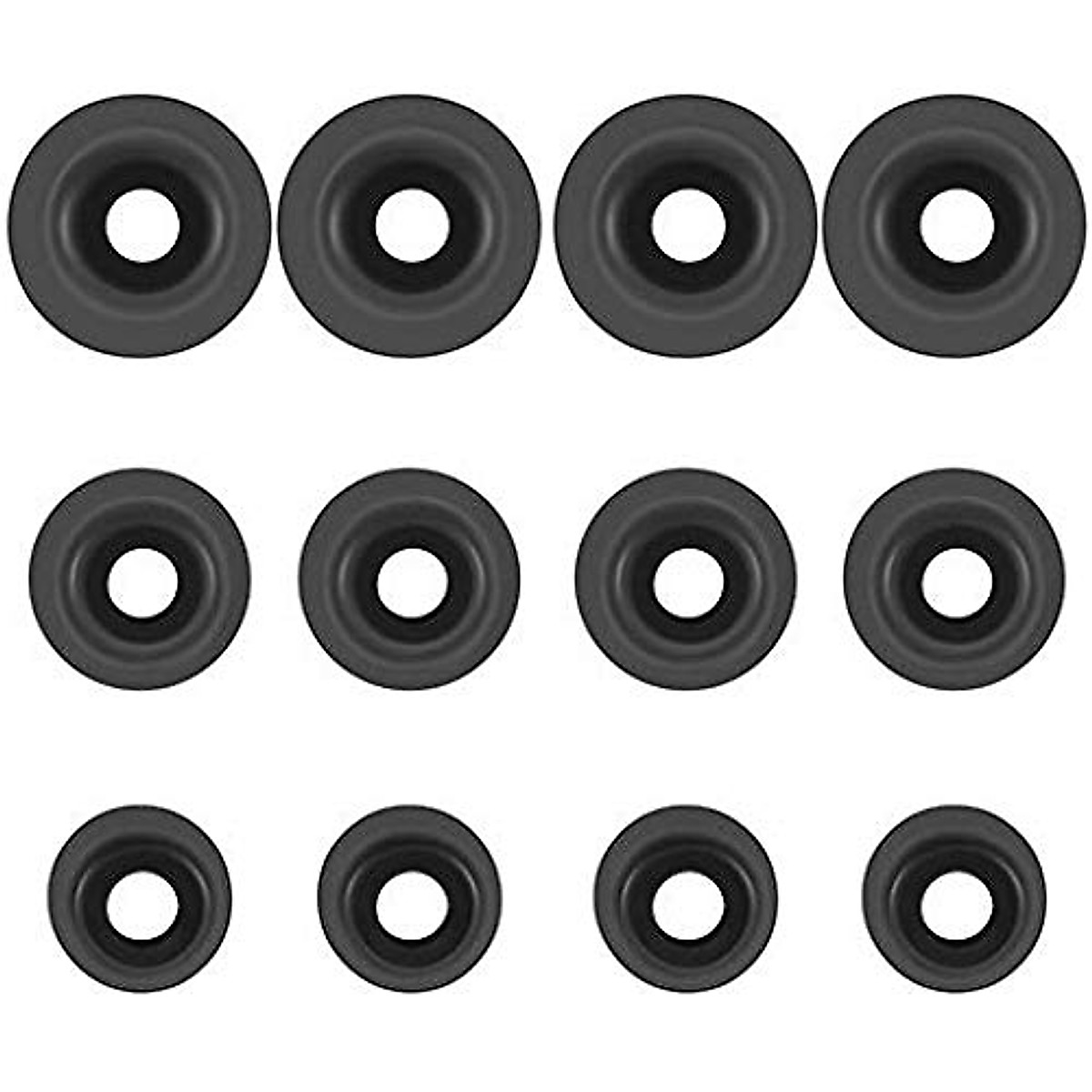 BLLQ 12 PCS Replacement Ear Gels Ear Buds Tips Eargels Eartips for Jabra Elite 75t Earbuds / Jabra Elite Active 65t Earbuds / Jabra Elite 65t Earbuds , S/M/L 3 Size 6 Pairs, Gray 75t Tips