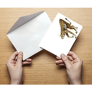 Better Office Products 100-Pack All Occasion Greeting Cards, Assorted Blank Note Cards, 4 x 6 inch, 10 Cute & Fun Wild Animal Designs, Blank Inside, with Envelopes, 100 Pack