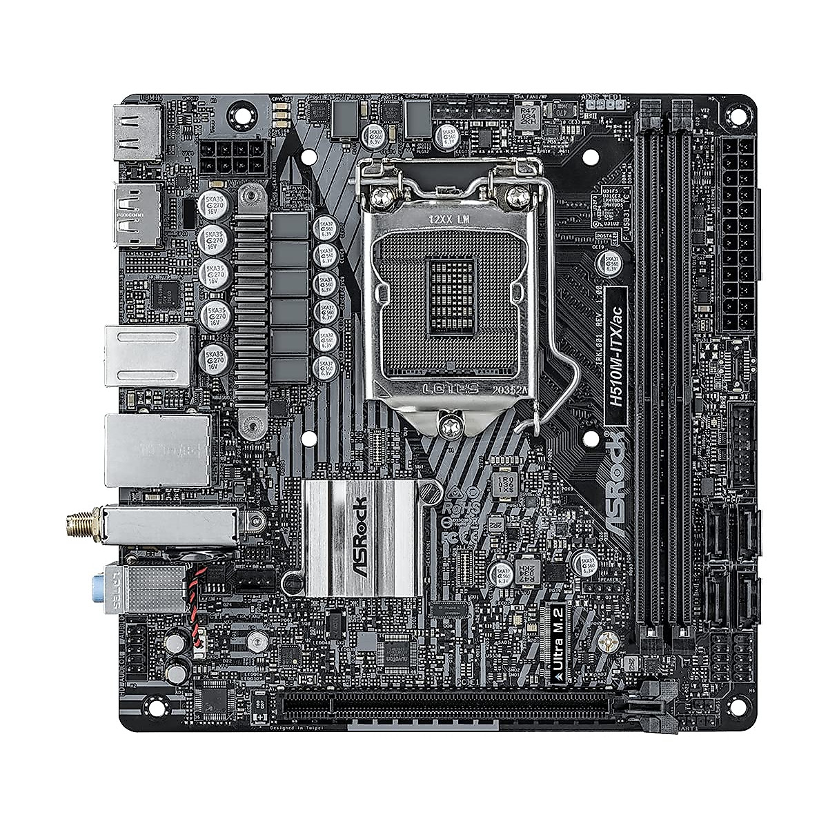 ASROCK H510M-ITX/AC LGA1200/ Intel H510/ DDR4/ SATA3&USB3.2/ M.2/ WiFi&Bluetooth/Mini-ITX Motherboard