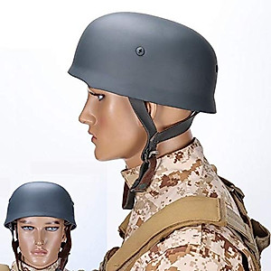 WWII Germany M38 Steel Paratrooper Helmet with Leather Liner Authentic Reproduction of War Time Original German Fallschirmjäger Helmet